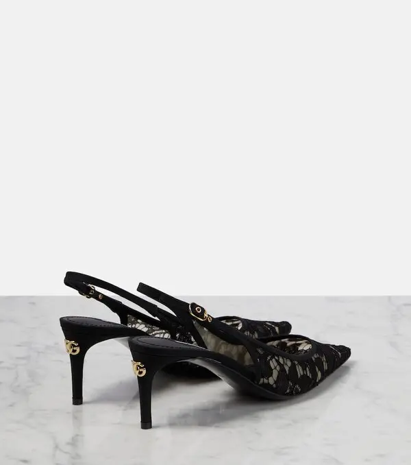 Dolce & Gabbana Lace Slingback Pumps