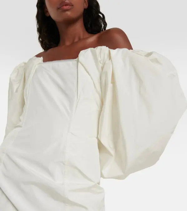 Jacquemus Off-shoulder Mini Dress - White