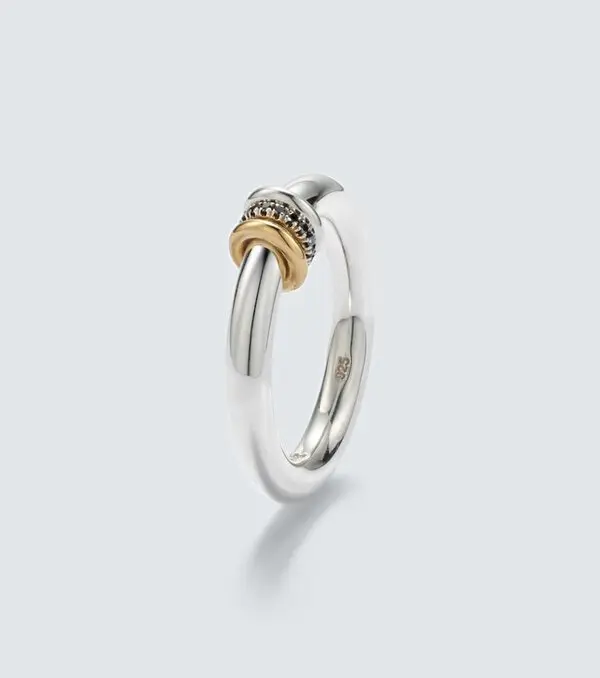 SPINELLI KILCOLLIN Sirius Max Sterling And 18k Gold Ring With Black Diamonds