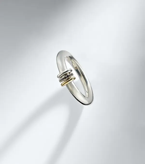 SPINELLI KILCOLLIN Sirius Max Sterling And 18k Gold Ring With Black Diamonds