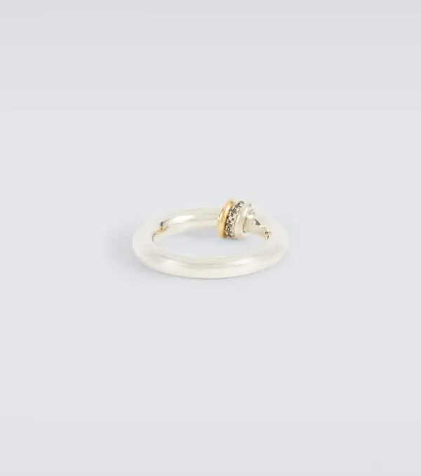 SPINELLI KILCOLLIN Sirius Max Sterling And 18k Gold Ring With Black Diamonds