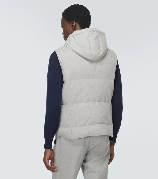 Brunello Cucinelli Wool-blend Down Vest