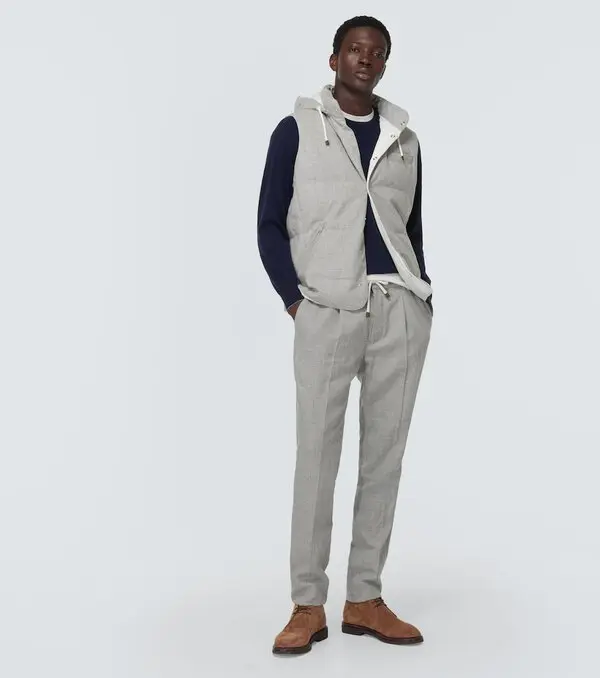 Brunello Cucinelli Wool-blend Down Vest