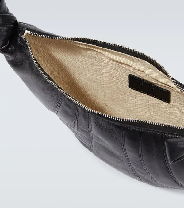 LEMAIRE Small Leather Shoulder Bag - Black