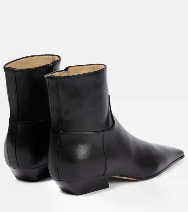 Khaite Marfa Leather Ankle Boots