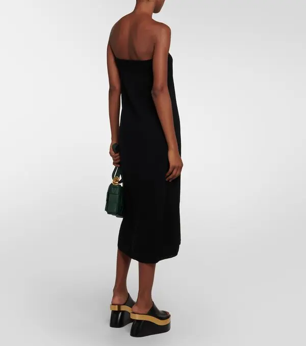 LISA YANG Dolly Strapless Midi Dress
