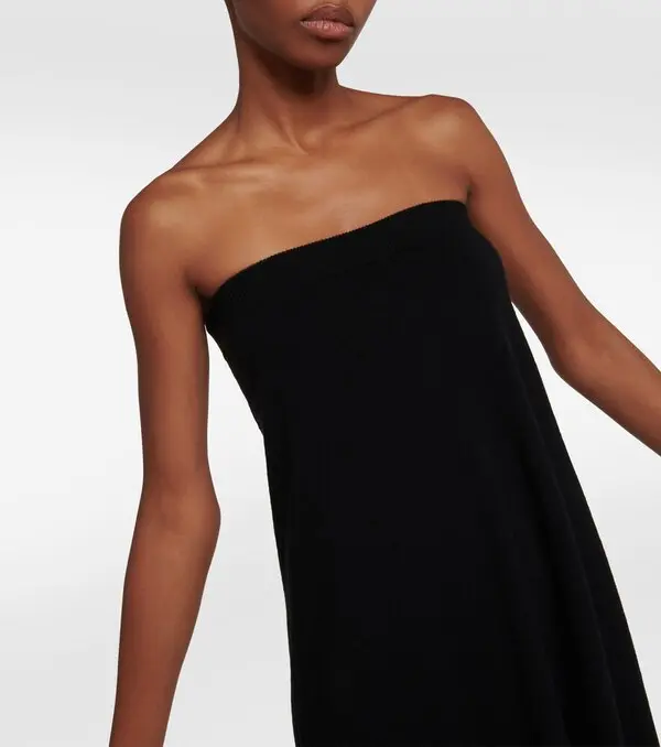 LISA YANG Dolly Strapless Midi Dress