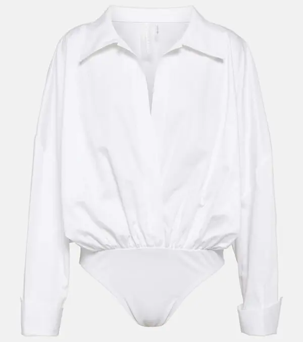 Norma Kamali Oversized Cotton Bodysuit