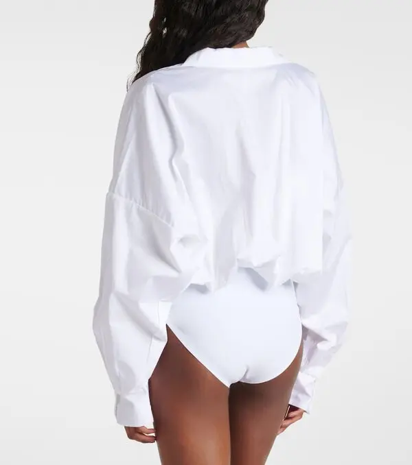 Norma Kamali Oversized Cotton Bodysuit
