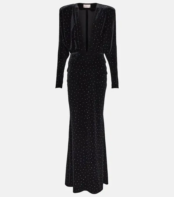 Alexandre Vauthier Crystal-embellished Gown - Black
