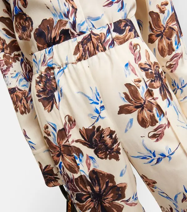JIL SANDER Floral Print Wide-leg Pants