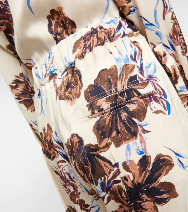 JIL SANDER Floral Print Wide-leg Pants