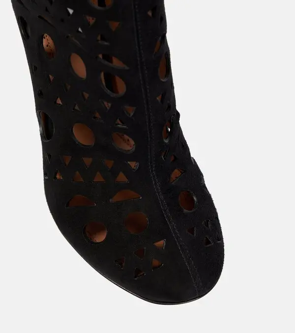 Alaïa Vienne Suede Wedge Ankle Boots
