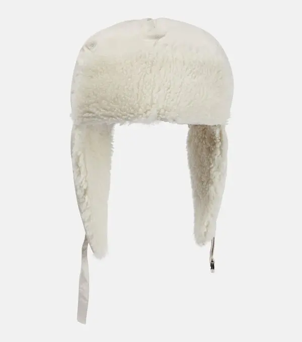 Yves Salomon Shearling-Trimmed Down Hat In White - 50% Off  display picture 2