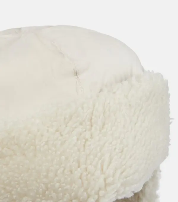 Yves salomon shearling hat  new OS $598.00 Yves Salomon Shearling Trapper Hat - Neutrals | Editorialist main image 4