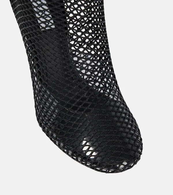 Alaïa La Cage Mesh And Pu Wedge Ankle Boots