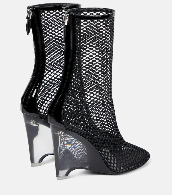 Alaïa La Cage Mesh Ankle Boots