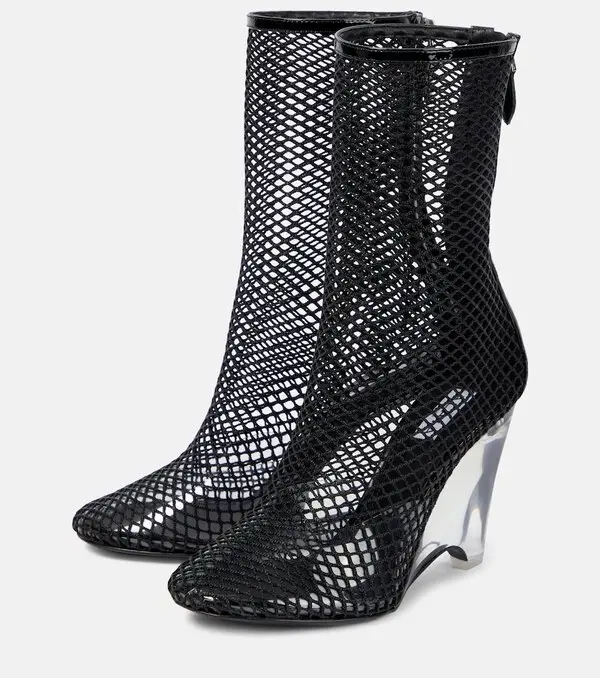 Alaïa La Cage Mesh Ankle Boots