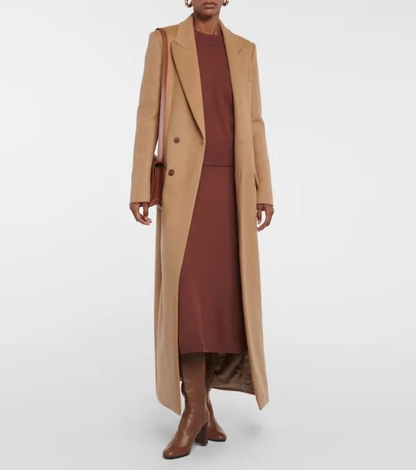 JOSEPH Silk-blend Midi Skirt