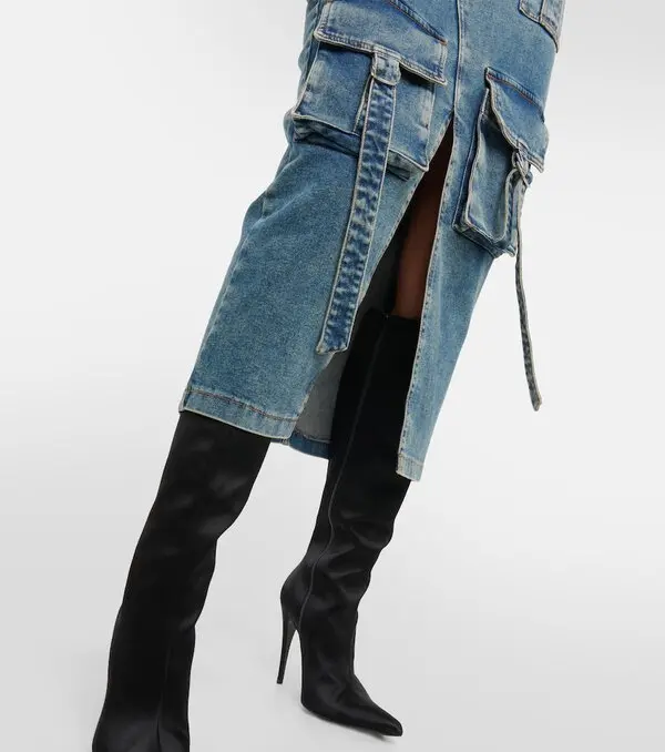 Blumarine Denim Midi Skirt
