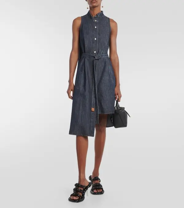 asymmetrical denim shirt dress Buy Off-White Asymmetric Denim Shirt Dress - Blue At 50% Off