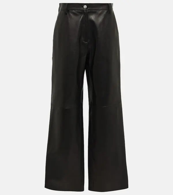 Magda Butrym High-rise Wide-leg Leather Trousers