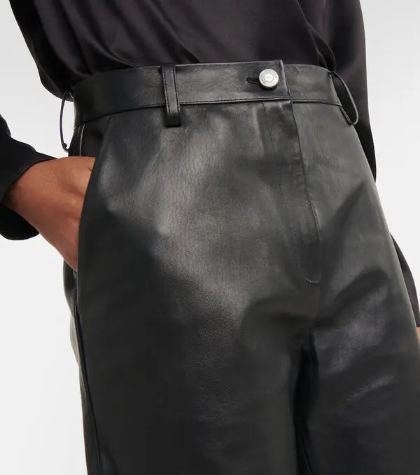 Magda Butrym High-rise Wide-leg Leather Trousers