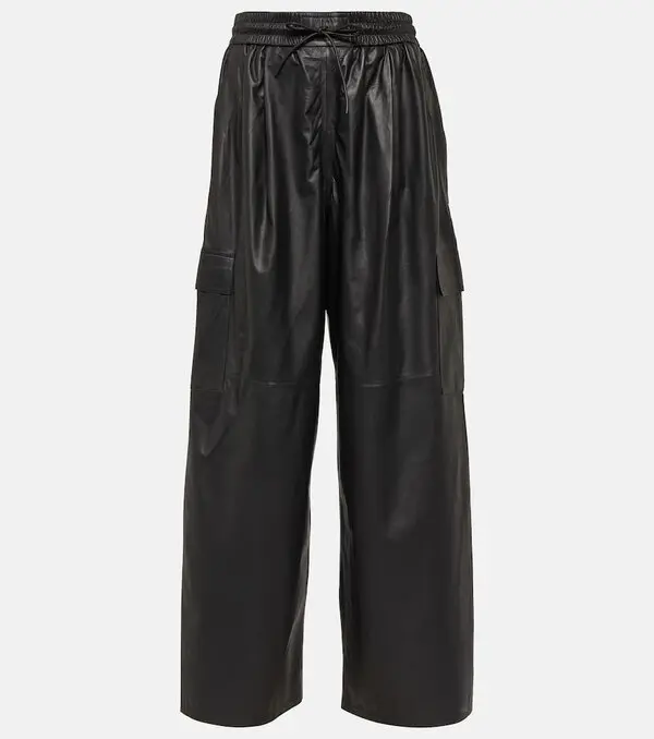 YVES SALOMON Leather Pants - Black