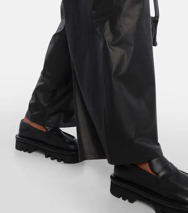YVES SALOMON Leather Pants - Black