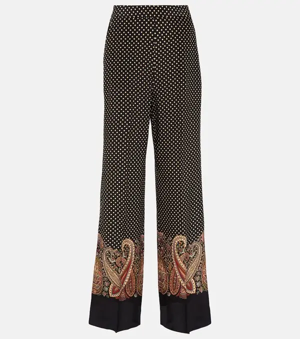 Etro Velvet Wide-leg Pants