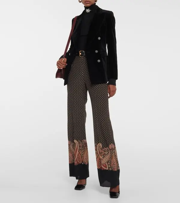 Etro Velvet Wide-leg Pants
