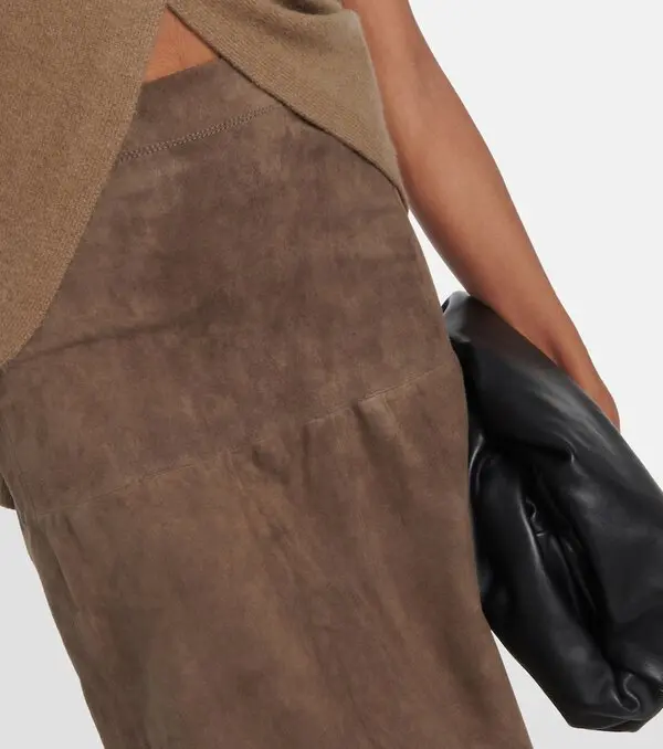 JOSEPH Sacha Suede Midi Skirt