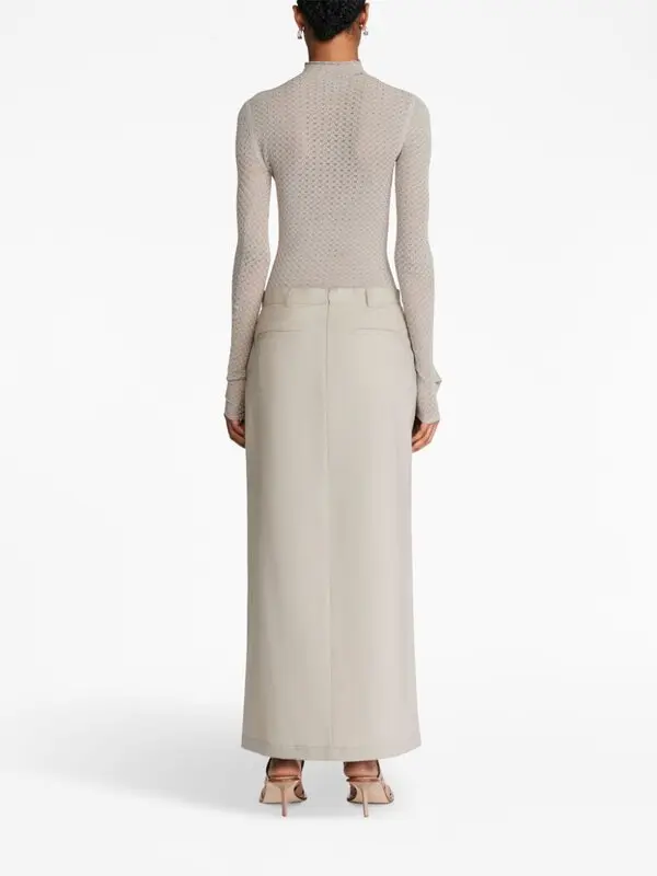 DION LEE Wool Midi Skirt With Zip Detail