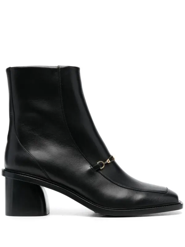 Sandro 60mm Buckle-detailing Leather Ankle Boots