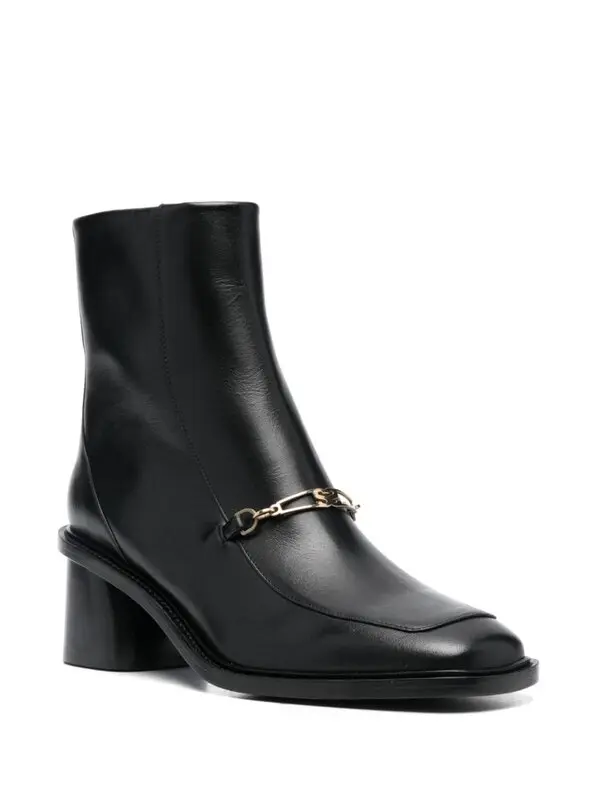 Sandro 60mm Buckle-detailing Leather Ankle Boots
