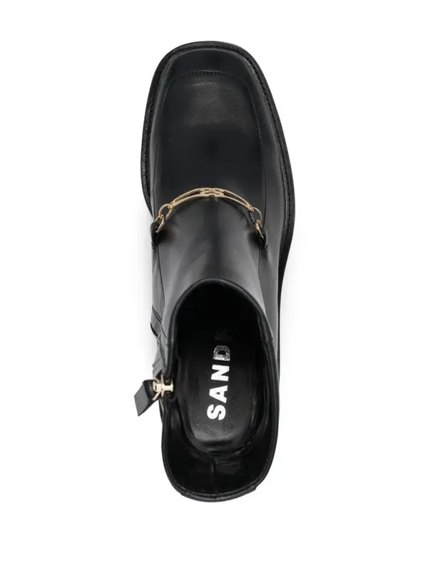 Sandro 60mm Buckle-detailing Leather Ankle Boots