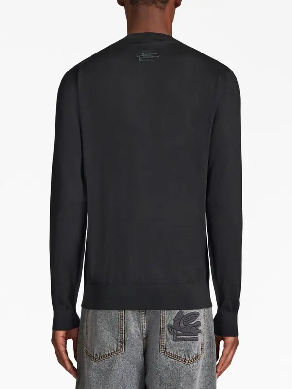 Etro Logo-embroidered Crew-neck Jumper