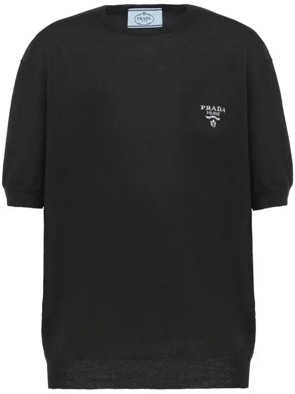 Prada Crew-neck Cashmere Sweater - Black