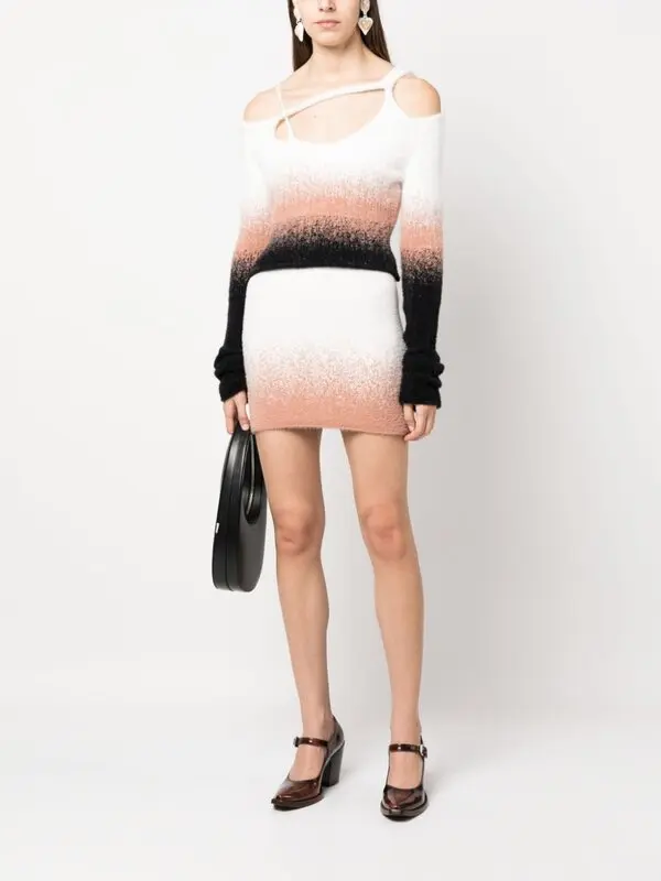 Ottolinger Gradient-effect Off-shoulder Knitted Jumper