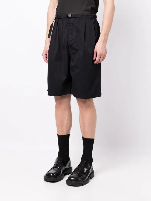 Comme Des Garçons Pleat-detail Cotton Shorts
