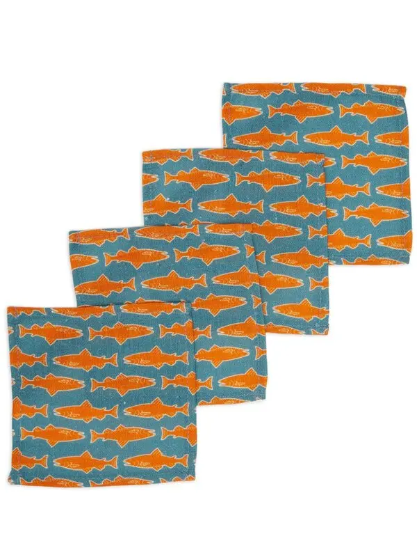 La DoubleJ X Passalacqua Como Fish Napkin - Blue