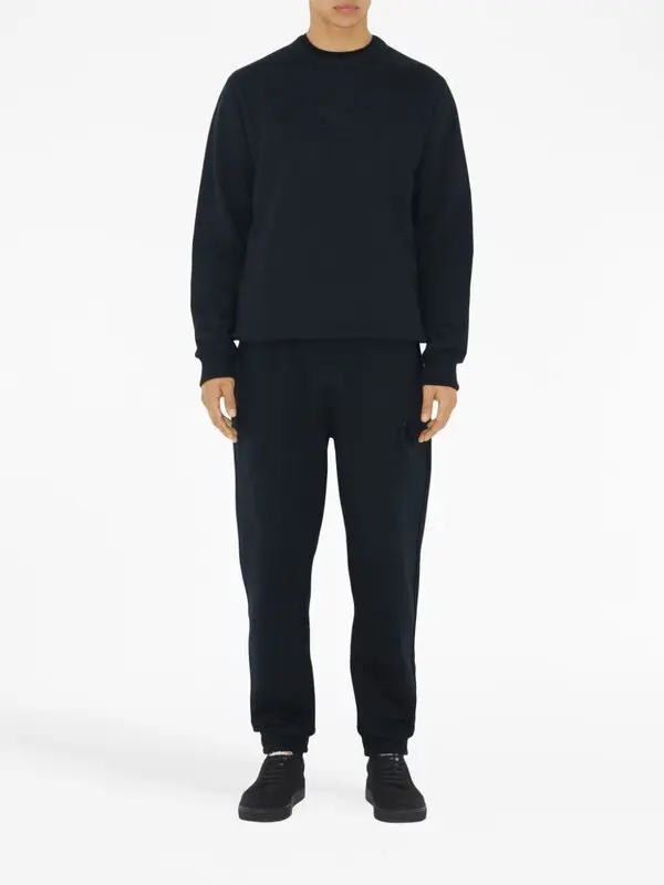 Burberry Ekd-embroidered Cotton Track Pants