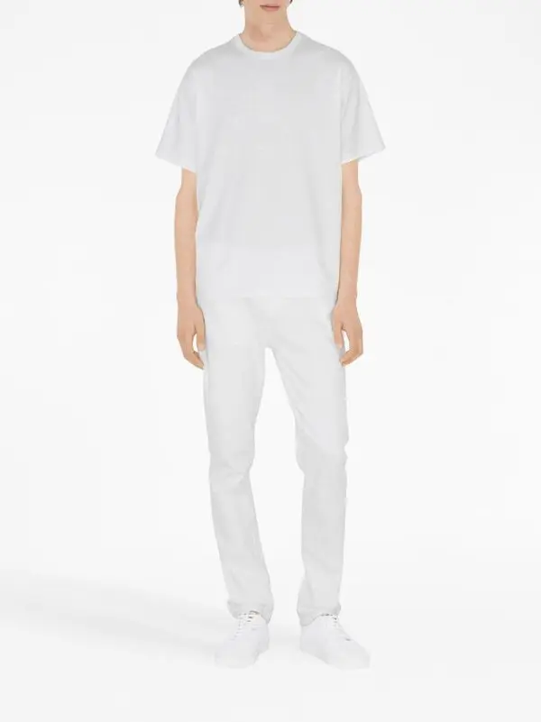 Burberry Jacquard Logo-embossed Cotton T-shirt