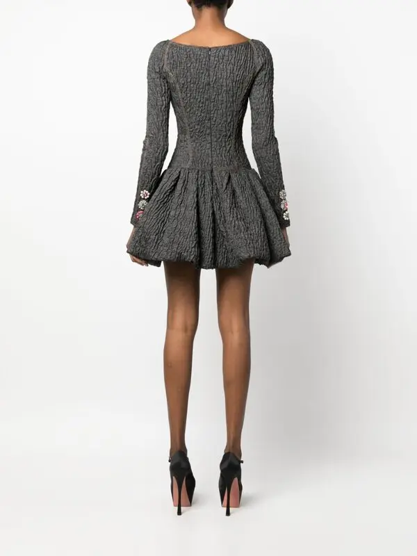 Moschino Crystal-embellished Textured Minidress