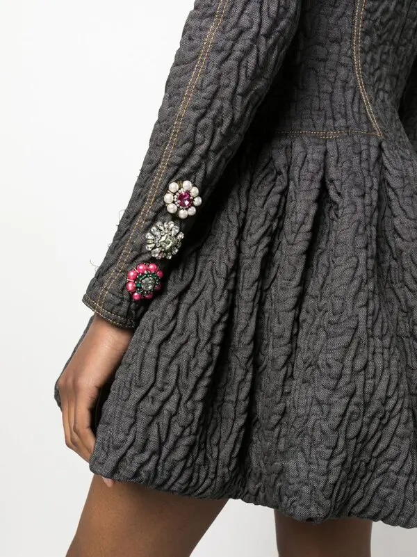 Moschino Crystal-embellished Textured Minidress