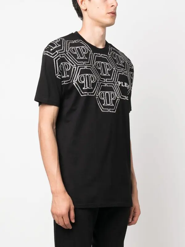 Philipp Plein Ss Hexagon Rhinestone-embellished T-shirt