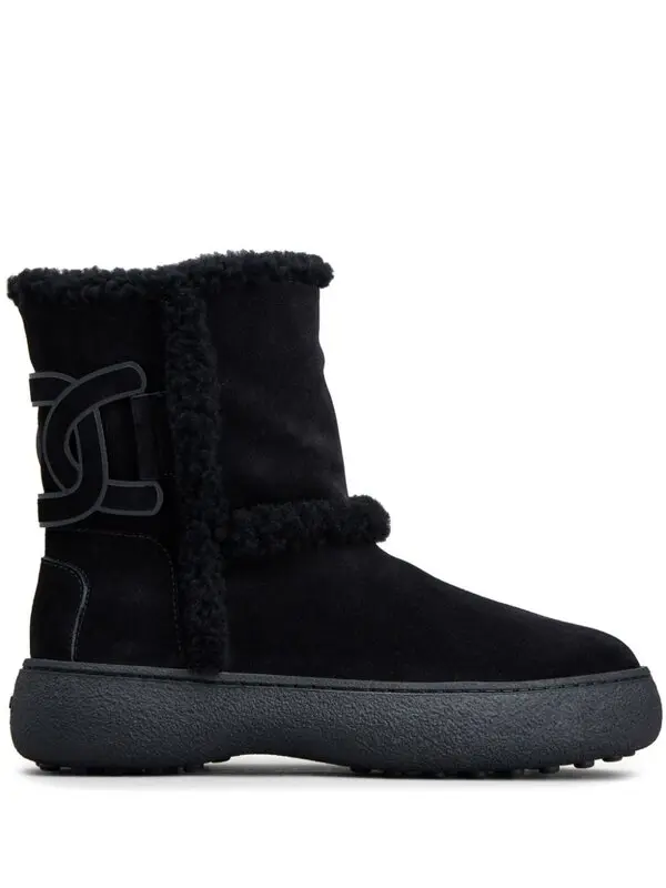 TOD'S Kate Shearling Boots - Black
