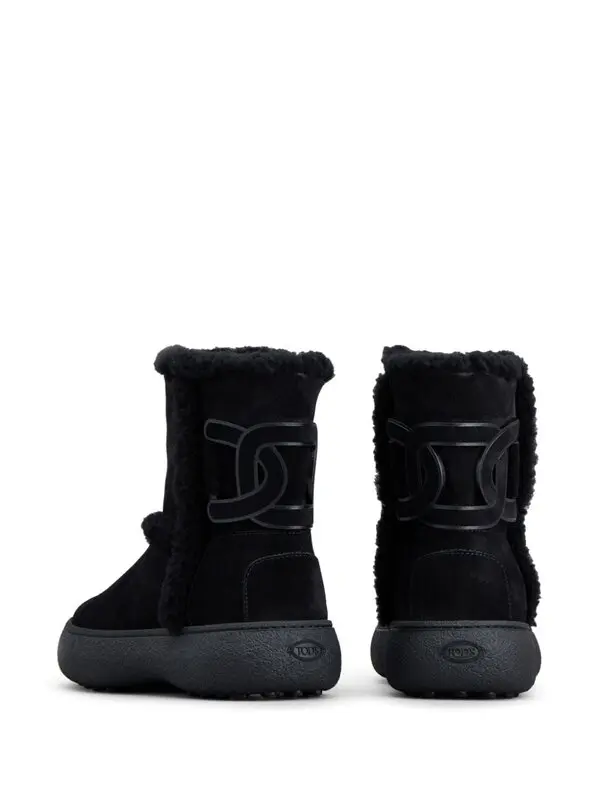 TOD'S Kate Shearling Boots - Black