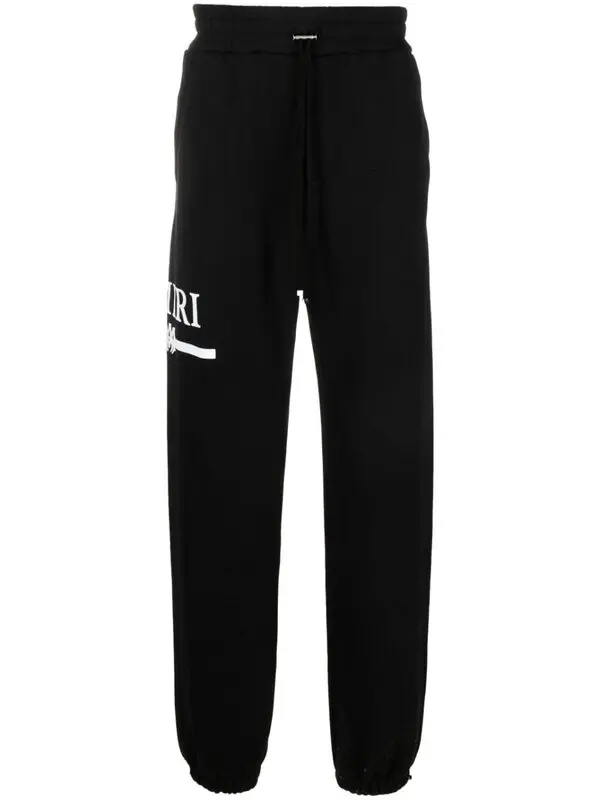 Amiri Logo-print Cotton Track Pants - Black