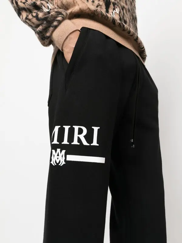 Amiri Logo-print Cotton Track Pants - Black